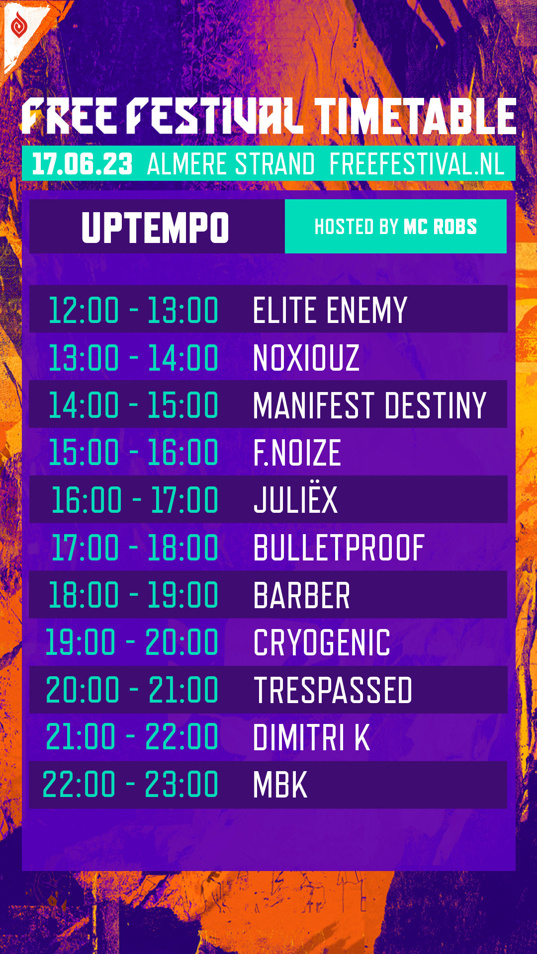 Timetable Free Festival 2023 - Free Festival